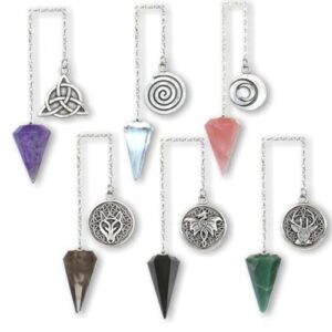 Crescent Moons Rose Quartz Pendulum - Heaven & Nature Store