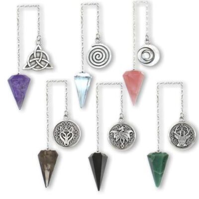 Crescent Moons Rose Quartz Pendulum - Heaven & Nature Store