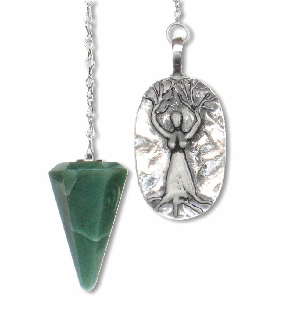 Tree Goddess Coin Aventurine Pendulum - Heaven & Nature Store