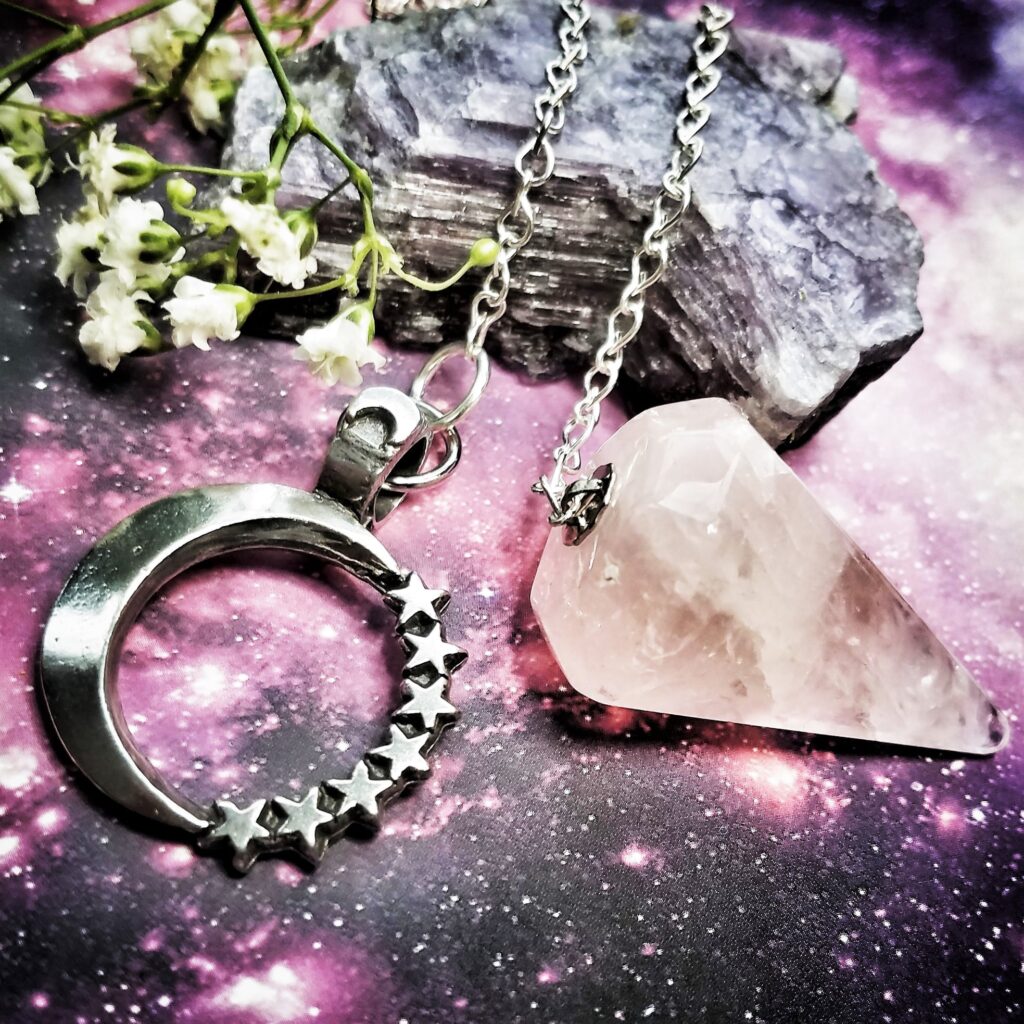 Moon and Stars Rose Pendulum - Heaven & Nature Store