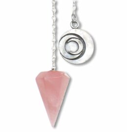 Crescent Moons Rose Quartz Pendulum - Heaven & Nature Store