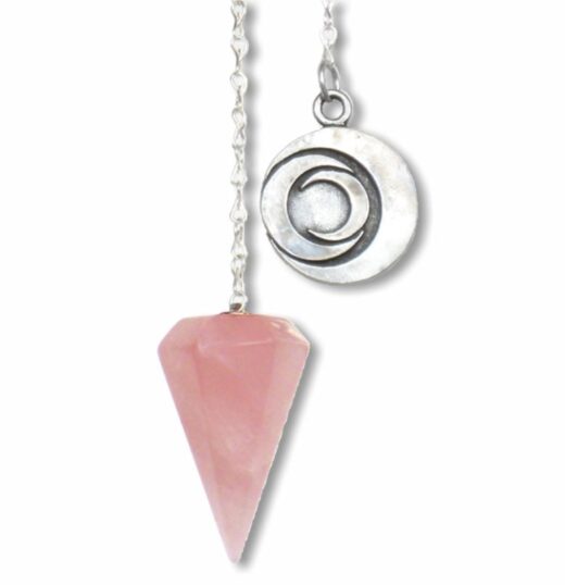 Crescent Moons Rose Quartz Pendulum - Heaven & Nature Store