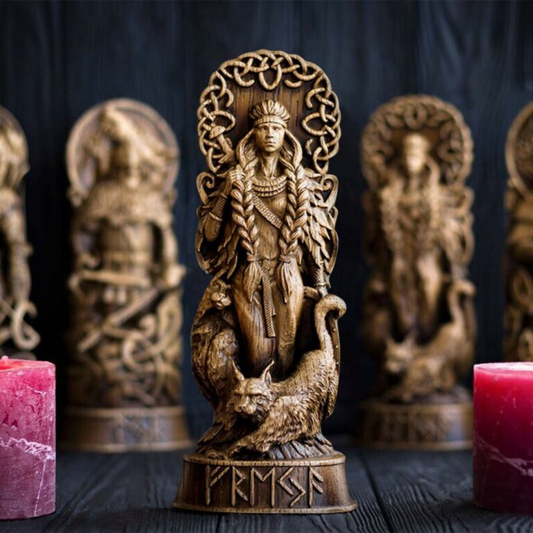 Freya Carved Goddess Resin Statue - Heaven & Nature Store